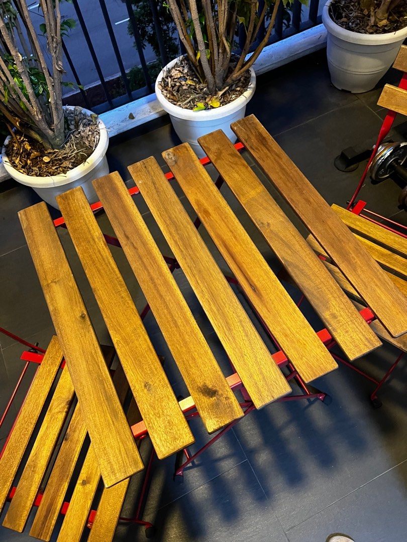 Ikea Outside Table&Chairs, Furniture & Home Living, Outdoor Furniture ...