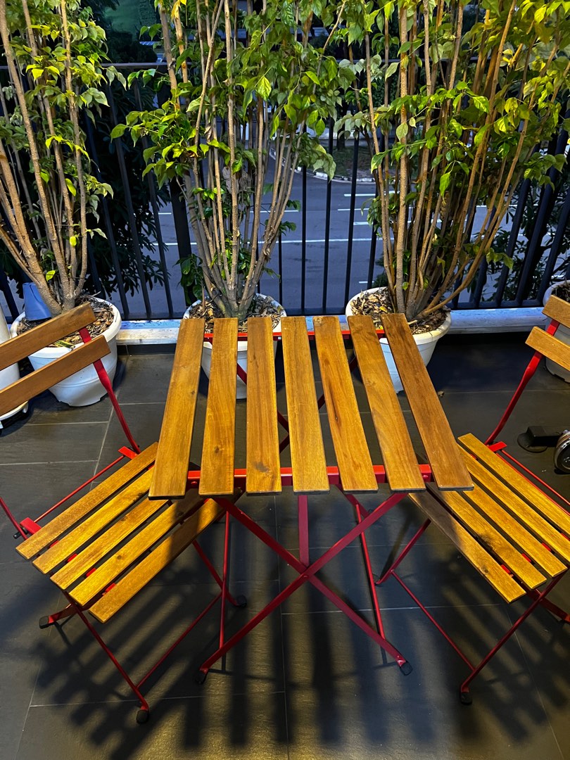 Ikea Outside Table&Chairs, Furniture & Home Living, Outdoor Furniture ...