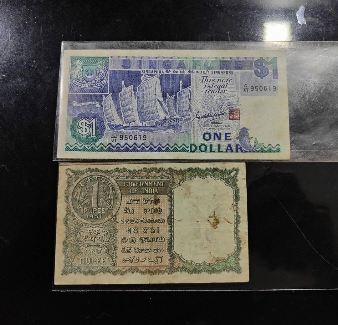 India 1951 1 Rupees Banknote Currency VF, Hobbies & Toys, Memorabilia ...