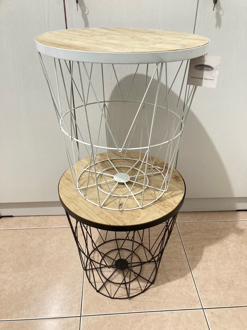 INFORMA Topaz Storage Table White Black on Carousell