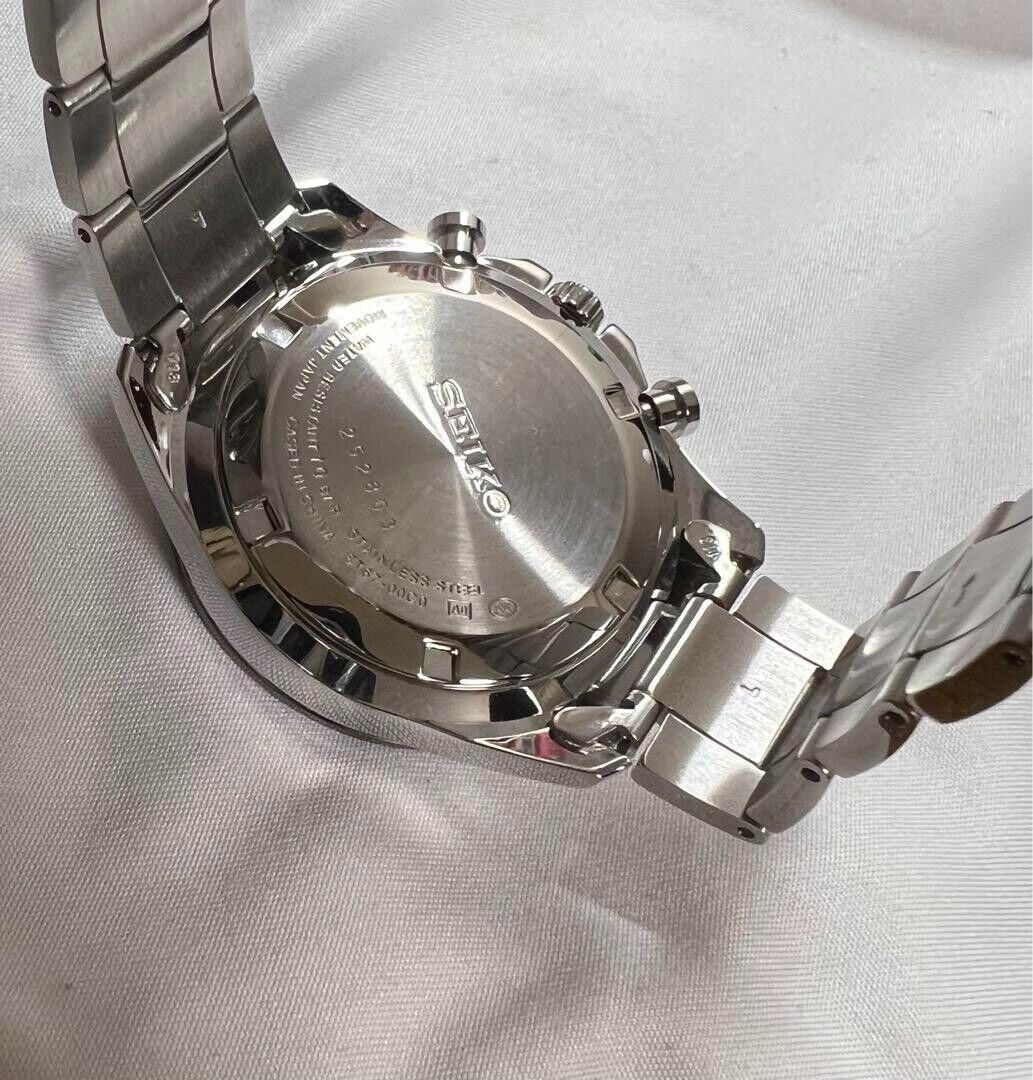 *JDM*Seiko Spirit SBTR029 Chronograph Blue Dial JAPAN-MADE Men's Stainless Steel Watch Birthday ...