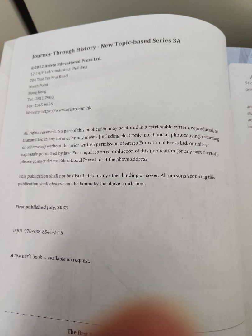 全新 Journey through history 3A+ Workbook, 興趣及遊戲, 書本 & 文具, 教科書 - Carousell