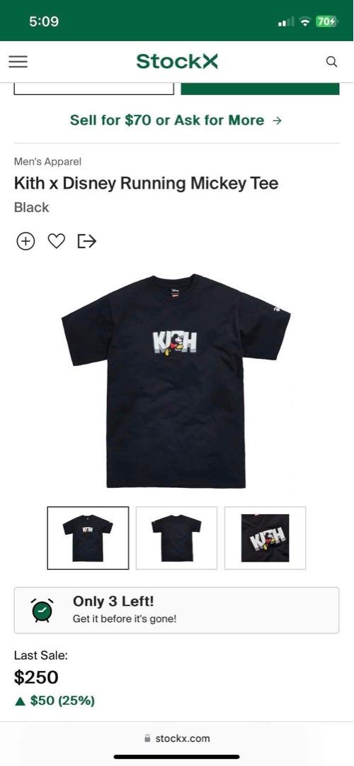 KITH x Disney Running Mickey Mouse Shirt on Carousell