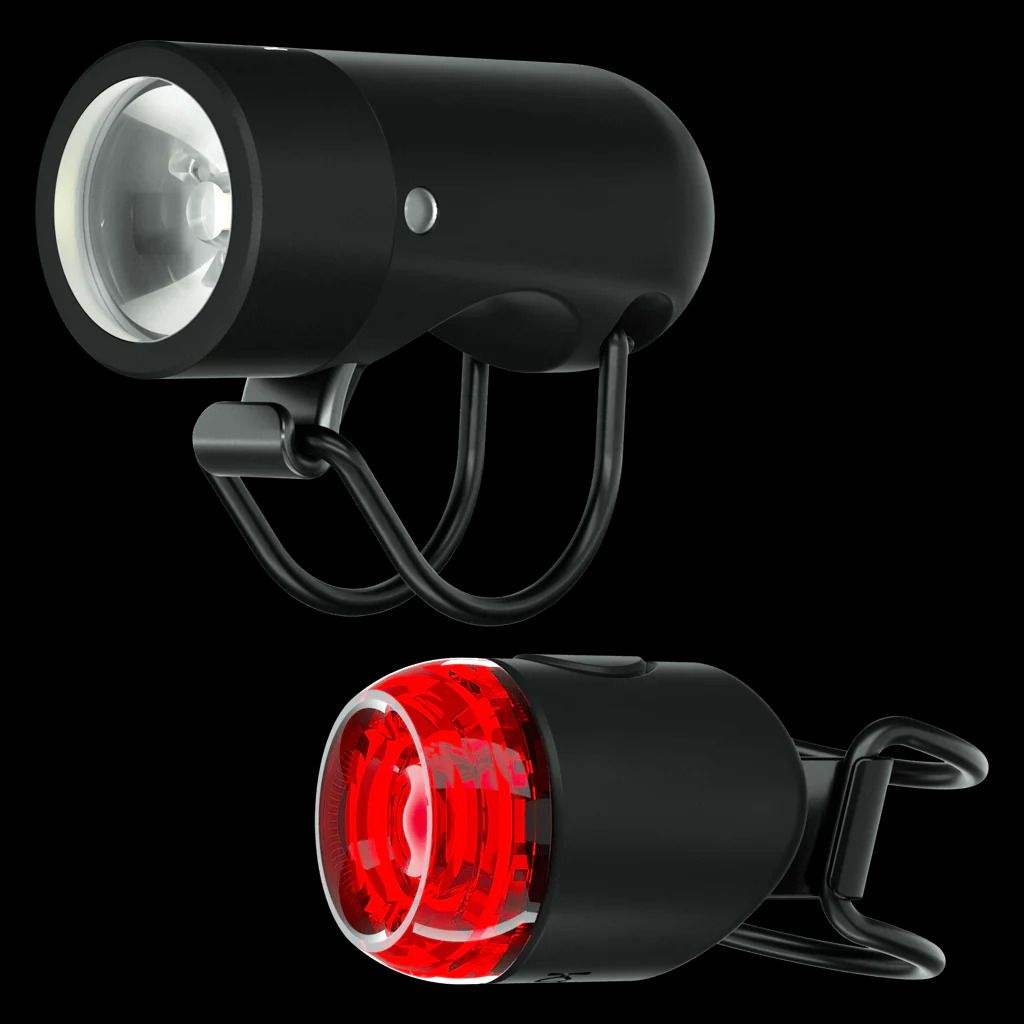Knog Plug Bike Light Twinpack | Includes an effective 250 lumen front light and is paired with a ...