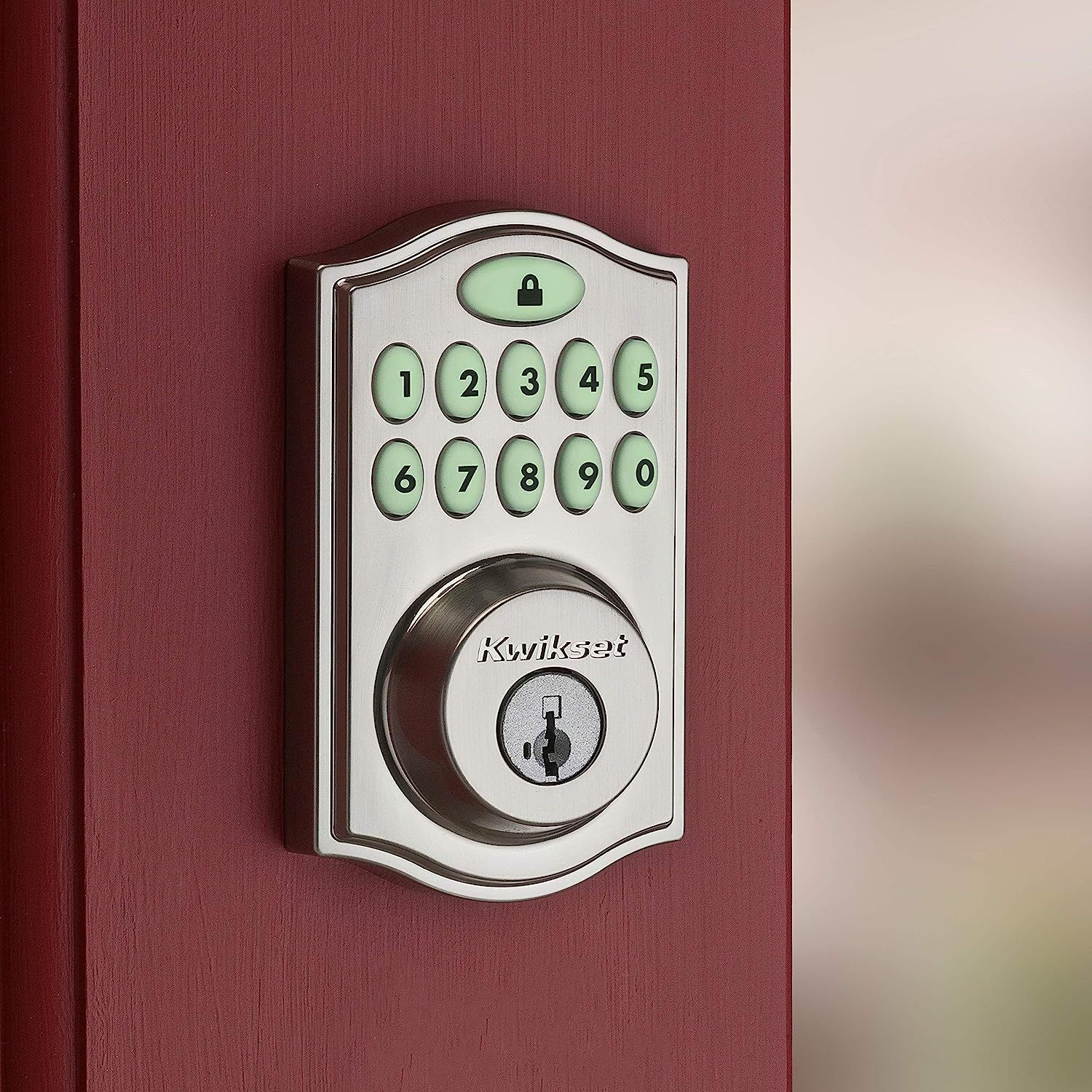 Kwikset 914 Traditional Keypad SmartCode Electronic Deadbolt Smart Lock featuring SmartKey ...