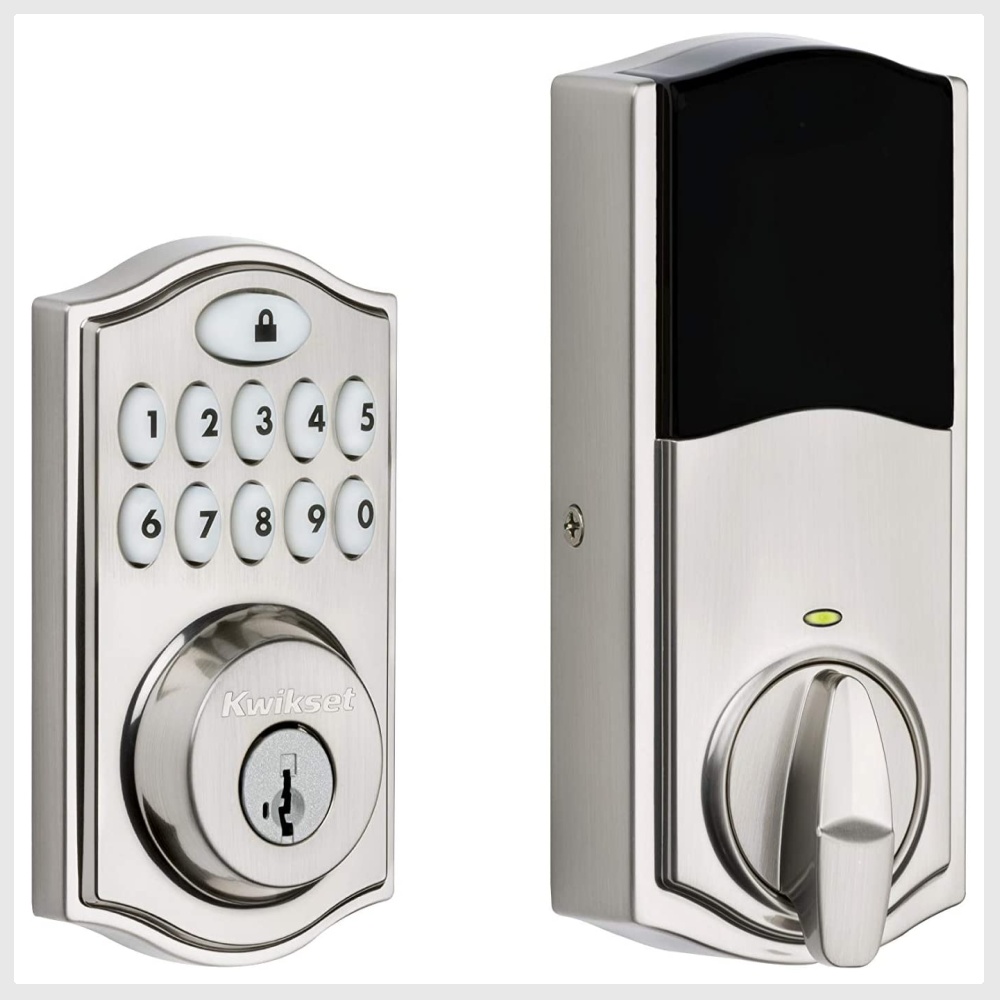 Kwikset 914 Traditional Keypad SmartCode Electronic Deadbolt Smart Lock featuring SmartKey ...