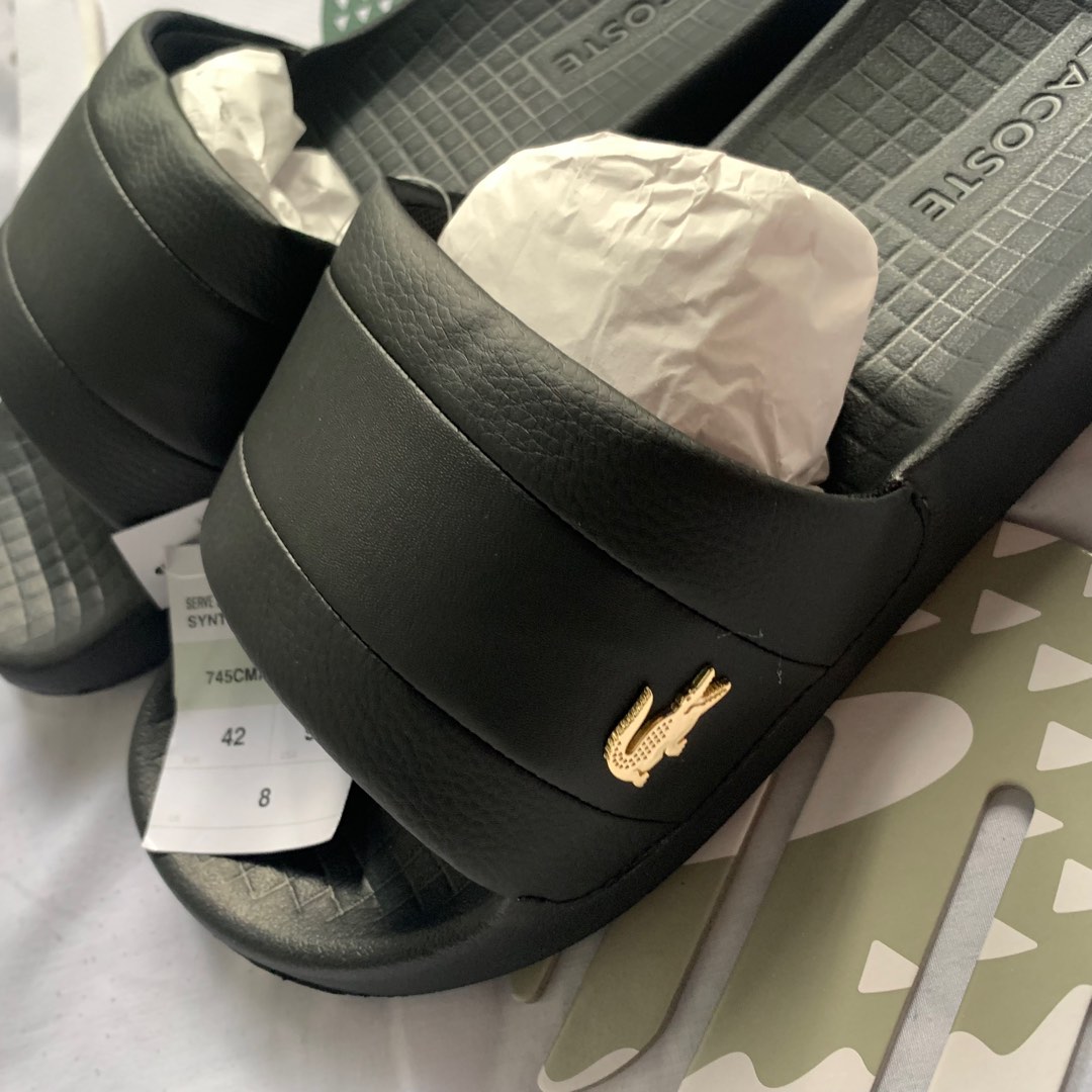Lacoste Slide Mettalic Logo on Carousell