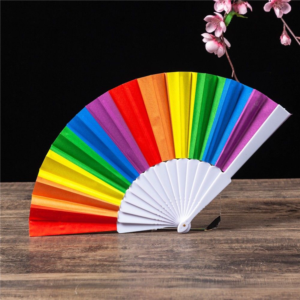 LGBT Rainbow Pride Handheld Foldable Fan, Hobbies & Toys, Memorabilia ...