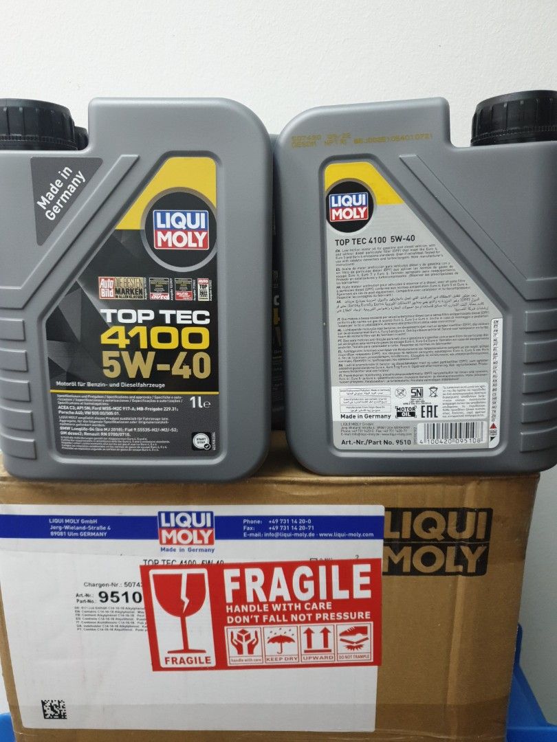 LIQUIMOLY TOPTEC 4100 5W-40(Free Liquimoly Fuel Cleaner), Car ...