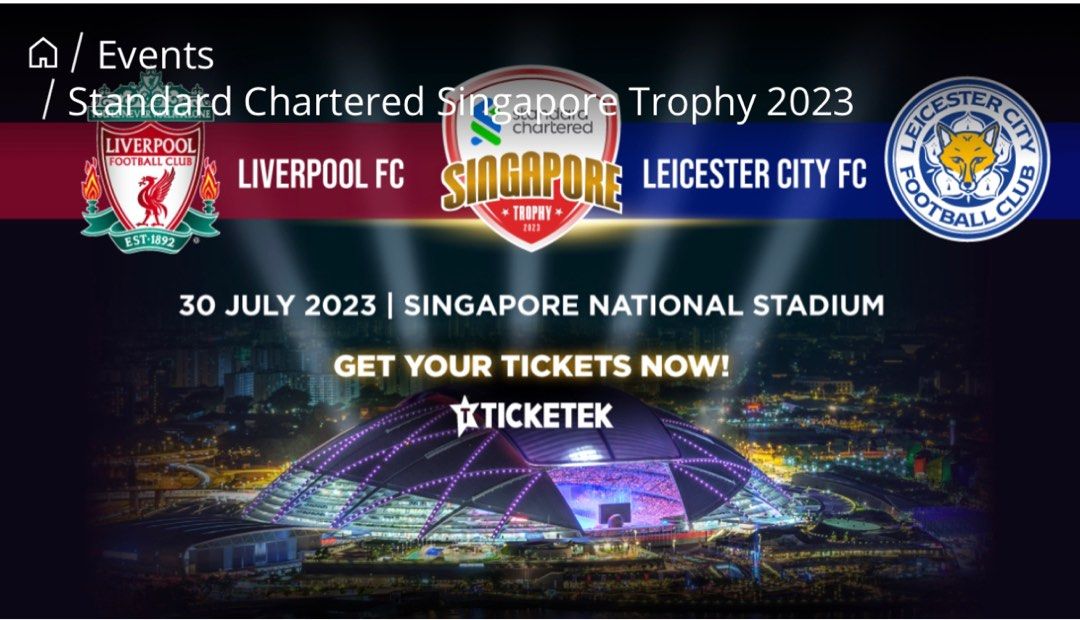 Liverpool FC v Leicester , Tickets & Vouchers, Event Tickets on Carousell