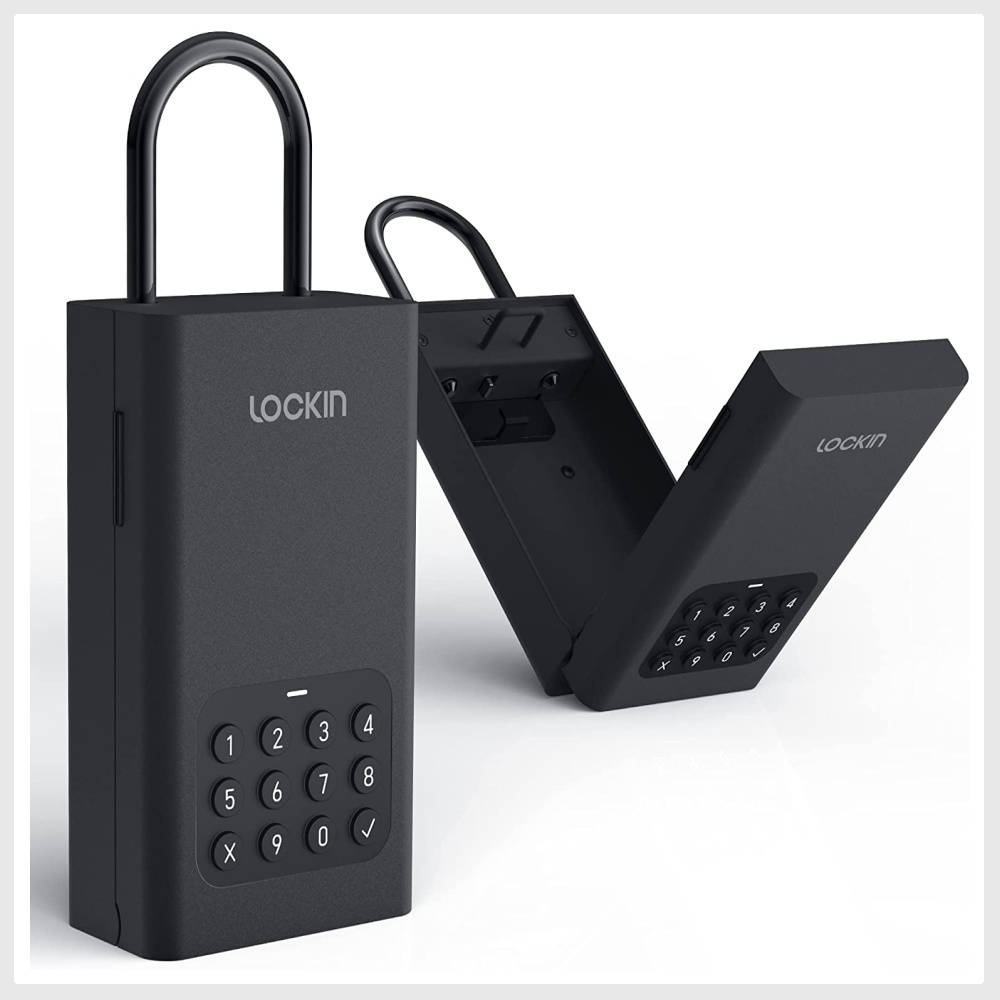 Lockin Lock Box L1, Wireless Smart Lockbox for House Key Outdoor Wall ...