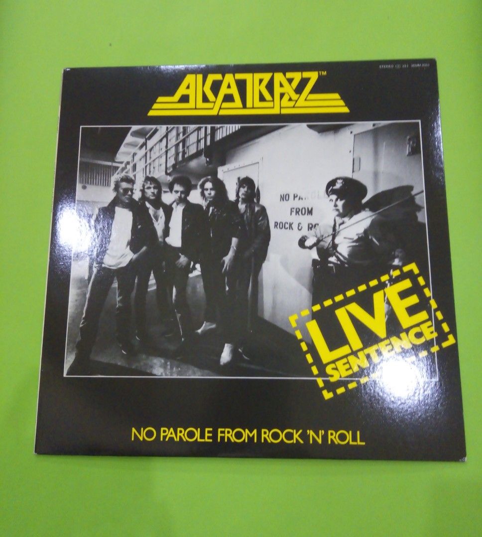 LP ALCATRAZZ : LIVE SENTENCE (NO PAROLE FROM ROCK 'N' ROLL) ALBUM (1984) HEAVY METAL MALMSTEEN ...