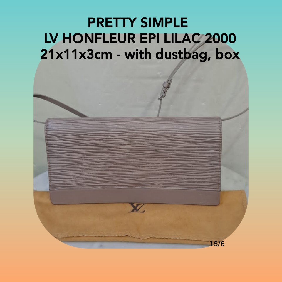 LV HONFLUER EPI LILAC 2000, Fesyen Wanita, Tas & Dompet di Carousell