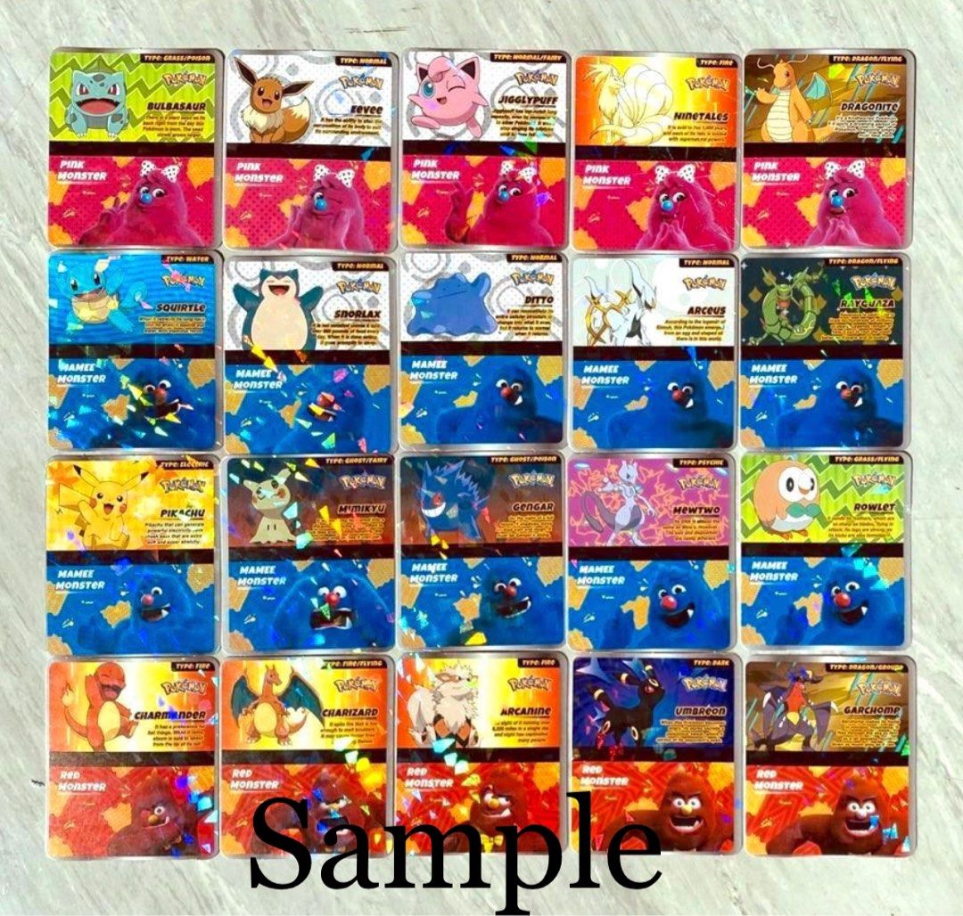 Mamee Monster Pokemon Limited Edition Sticker card _ Full Set - 20/20 ...