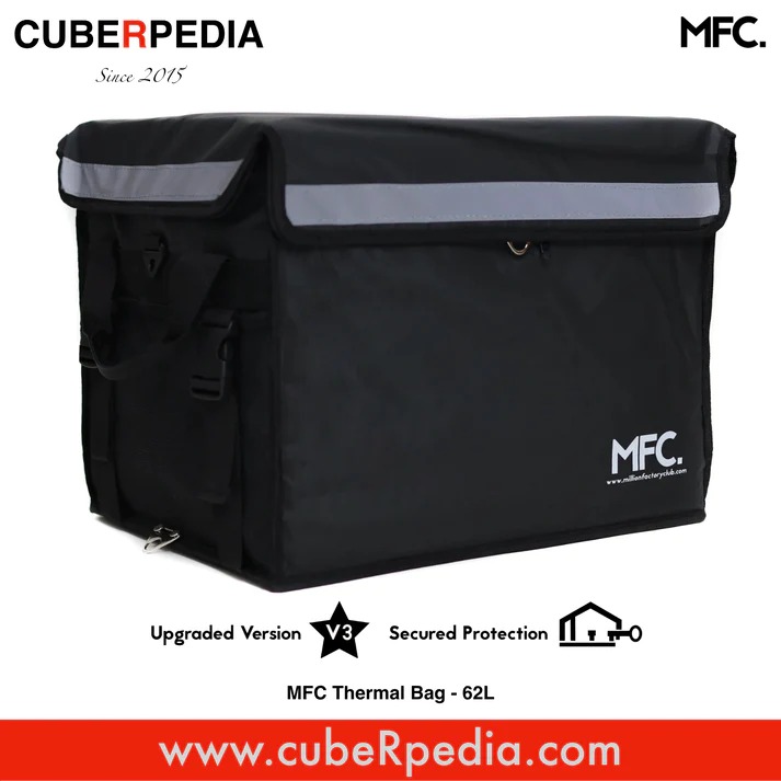 MFC 62L MAGNETO V3 Series Magnetic and Zip with Lock Ring Sling Food Delivery Thermal Bag ...