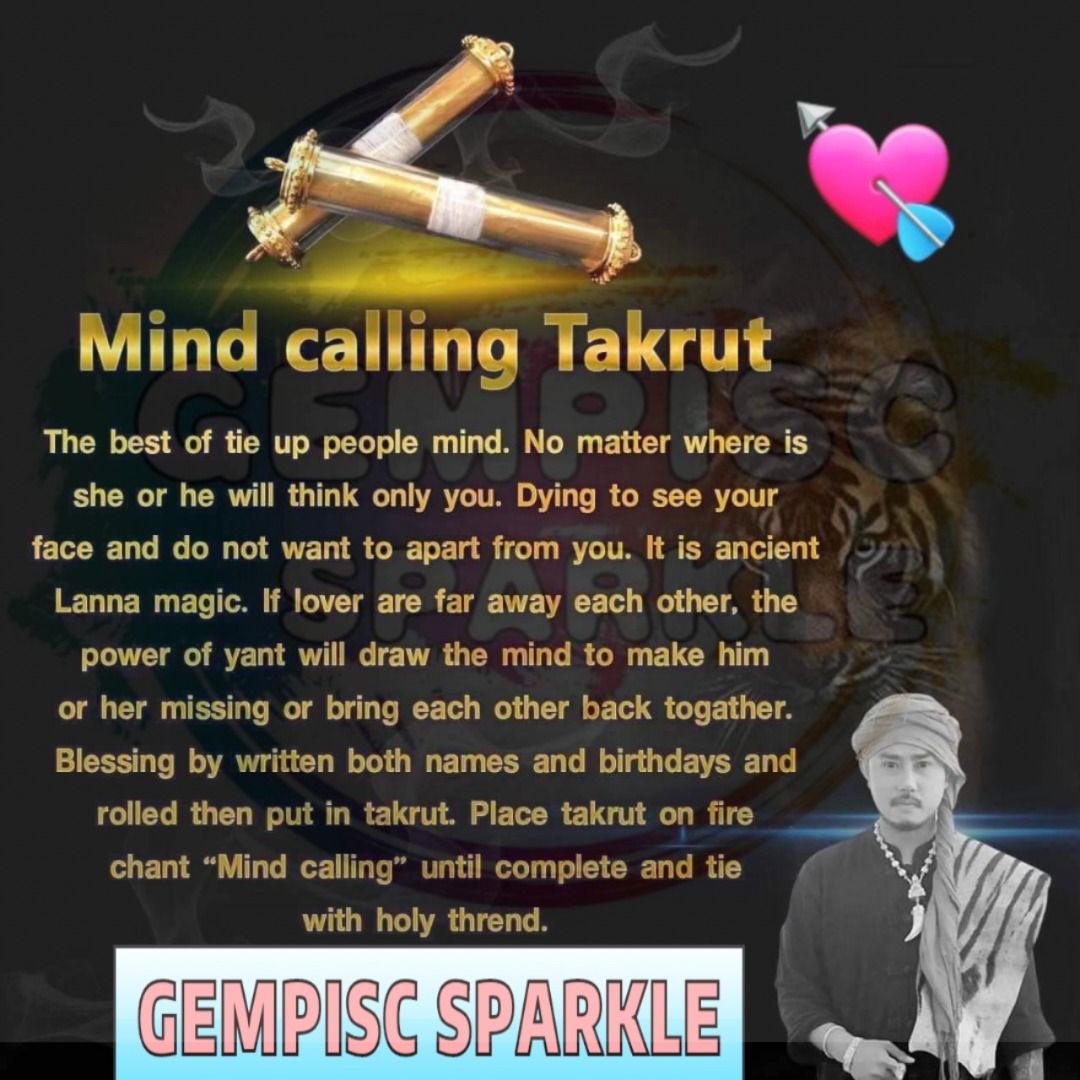 Mind calling takrut by AJ THEP (PRICE INCLUDE DELIVERY AND SHIPPING ...