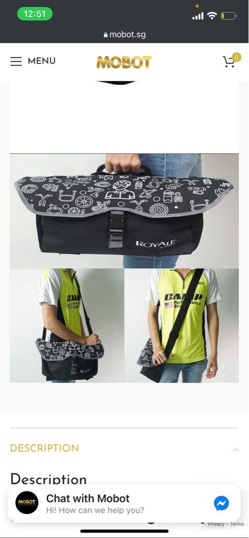 Mobot Royale Messenger Bag, Sports Equipment, Bicycles & Parts, Parts ...