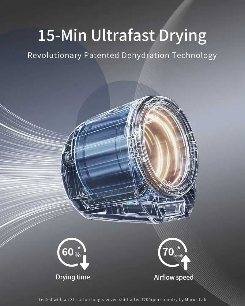 Morus Zero Ultra-fast Portable Clothes Dryer for Apartment, TV & Home ...