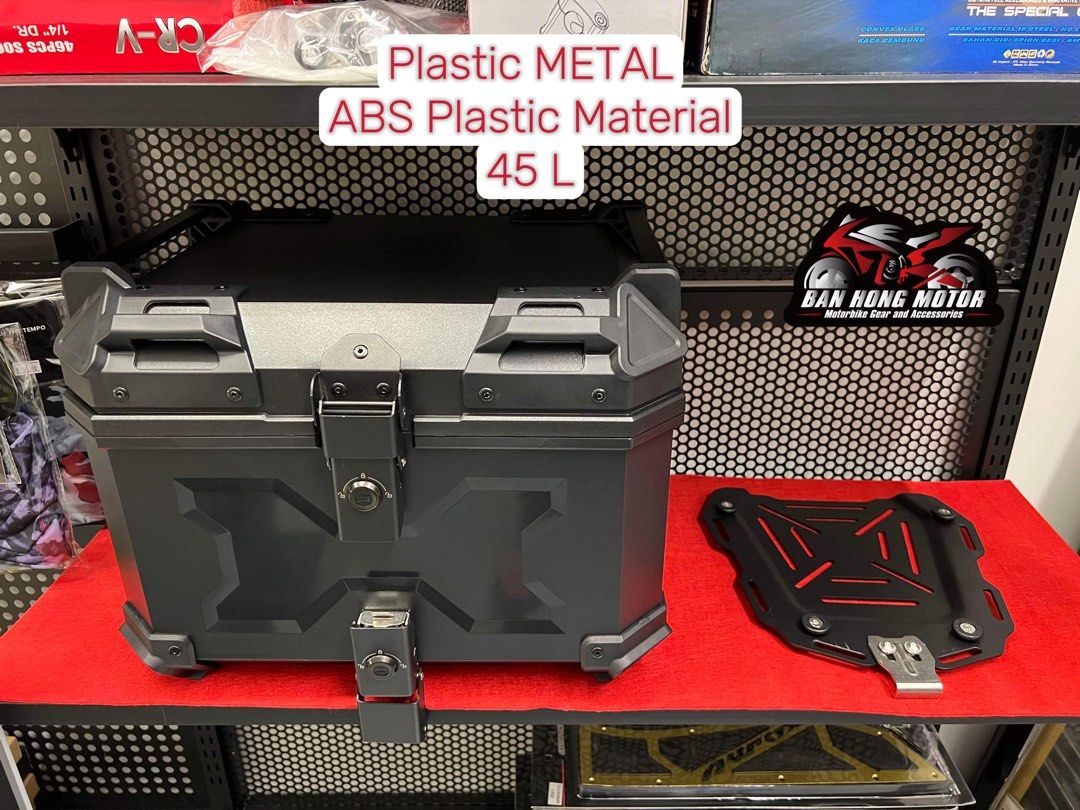 Motorcycle Top Box 45L ABS Top Box! Stylist Black! IN STOCK ...