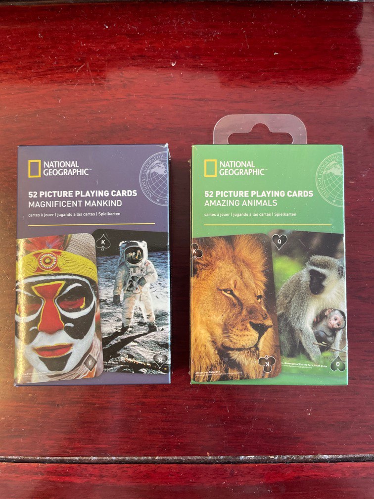 National Geographic playing cards, Hobbies & Toys, Toys & Games on ...