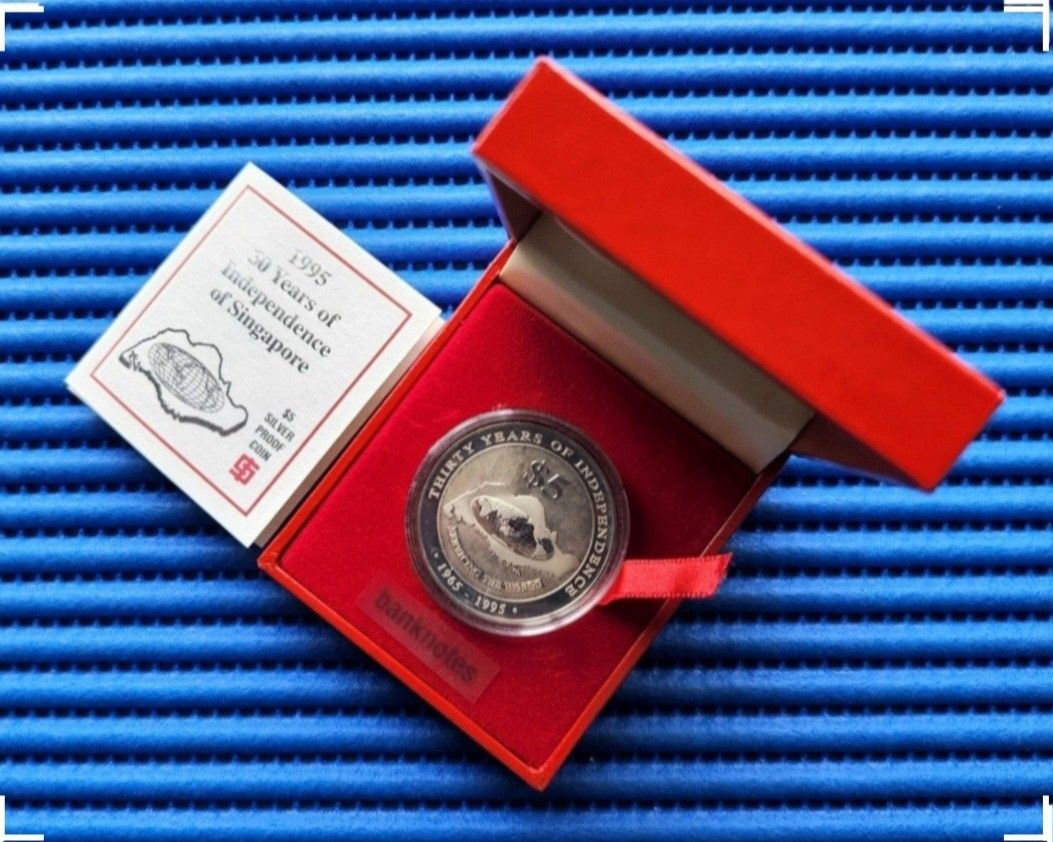 NDP 1995 Singapore 30 Years of Independence Commemorative $5 Silver ...