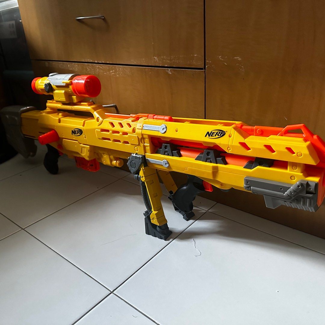 Nerf Modded Longshot yellow, Hobbies & Toys, Toys & Games on Carousell