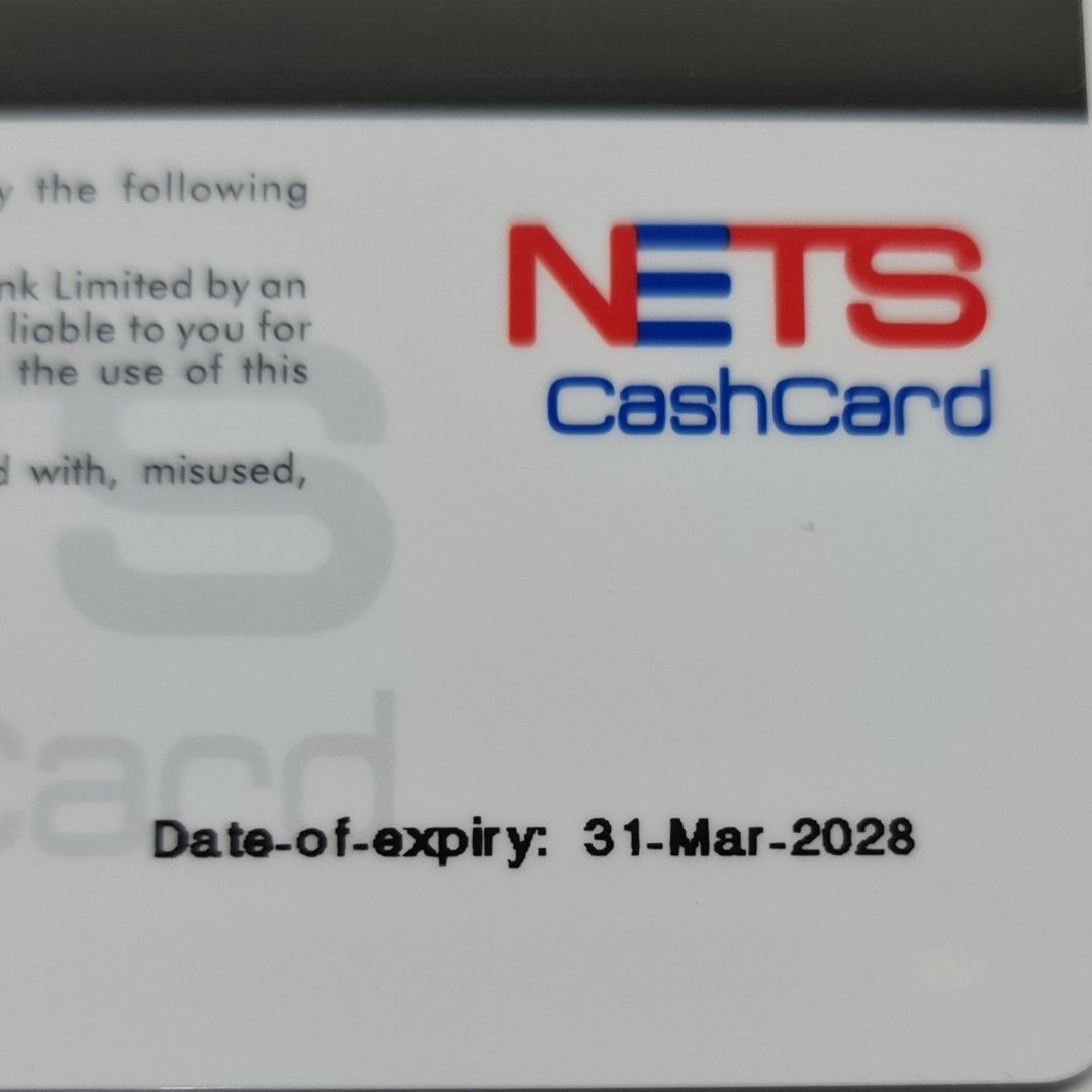 NETS Cashcard with Chip for Gen 1 and Gen 2 Cash Card readers Old IU In ...