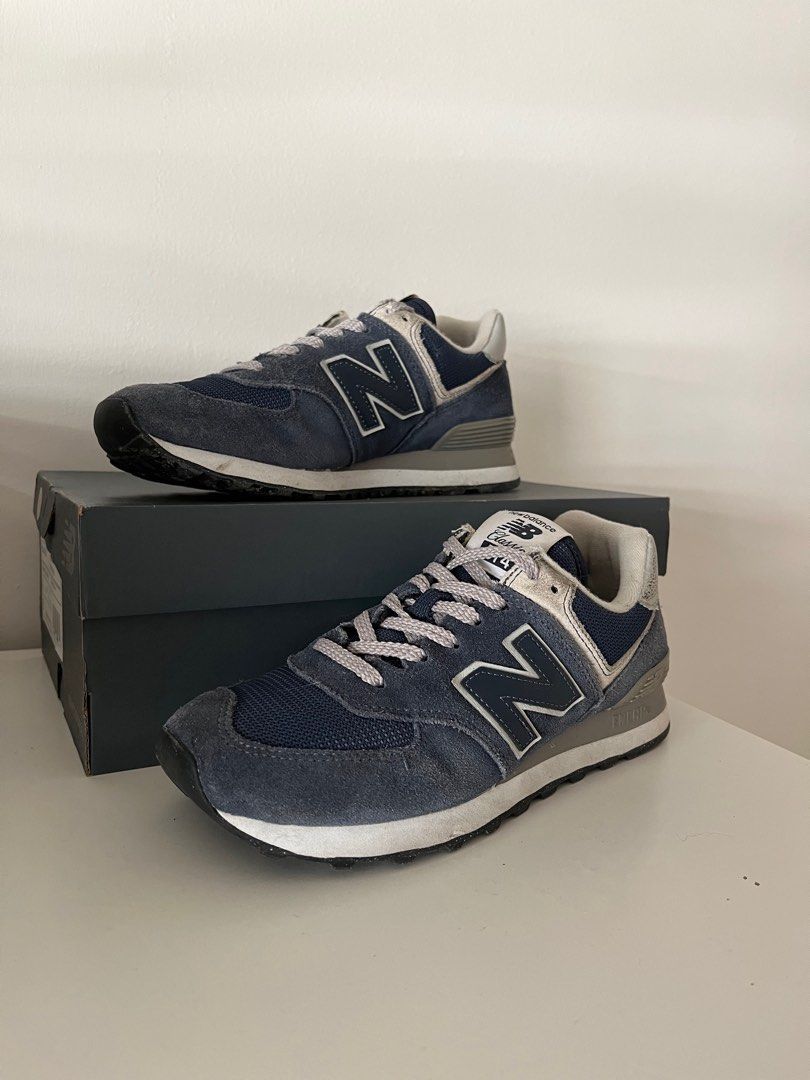 NEW BALANCE Classic 574 in NAVY BLUE, Women's Fashion, Footwear ...