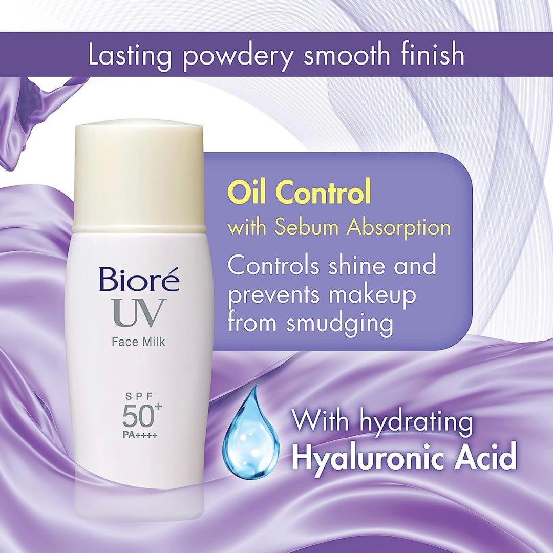 Biore UV Sunblock (Face Milk, Bright Milk, Perfect Milk) SPF50+ PA ...