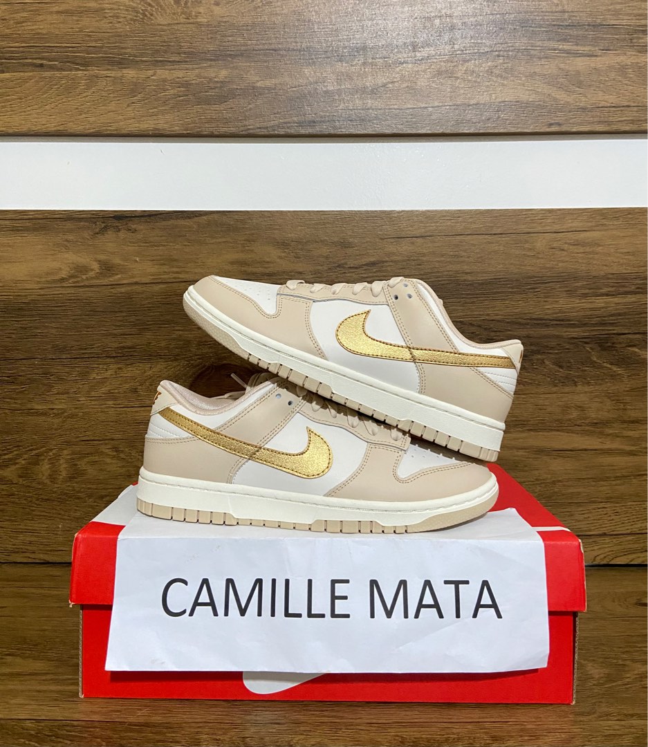 Nike Dunk Gold Swoosh on Carousell