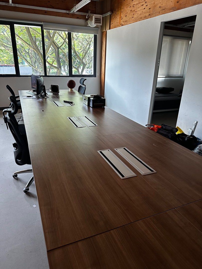 Office tables - 10 connected tables at token price, Furniture & Home ...
