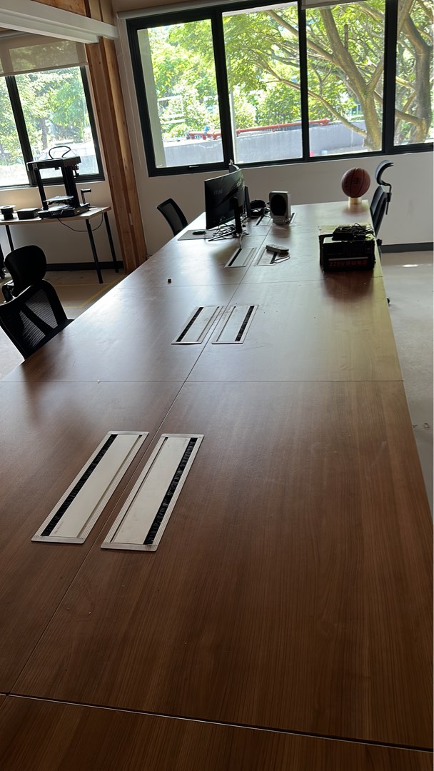 Office tables - 10 connected tables at token price, Furniture & Home ...