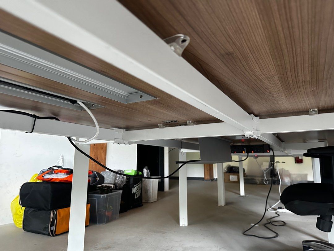 Office tables - 10 connected tables at token price, Furniture & Home ...