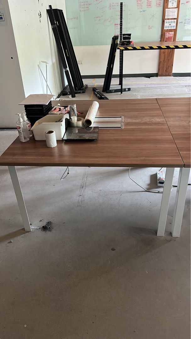 Office tables - 10 connected tables at token price, Furniture & Home ...