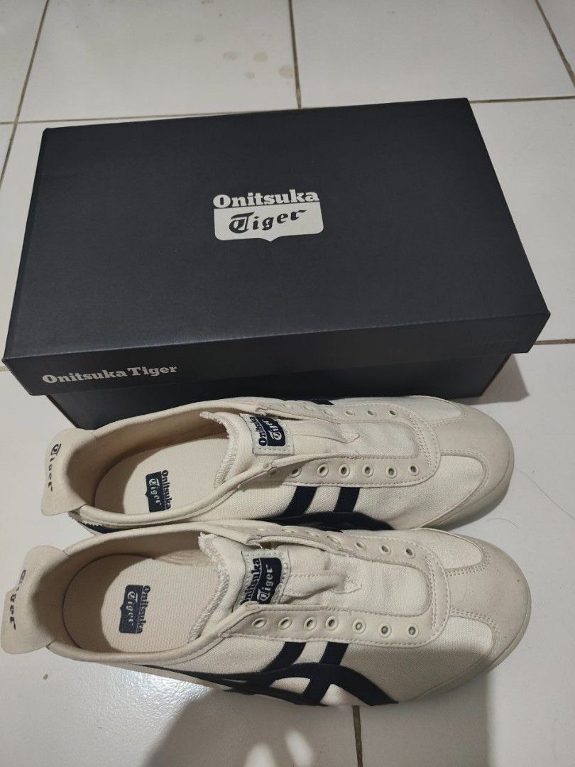 Onitsuka Tiger Mexico 66 Slip on Birch Midnight Colour, Fesyen Pria ...