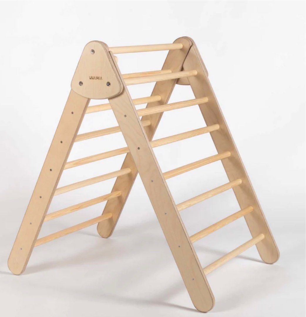 Original Pikler Triangle and Slide + Rock Wall attachment, Babies ...