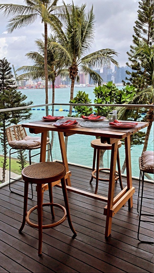 Outdoor bar set /high table set/ outdoor bar chair / boho furniture ...