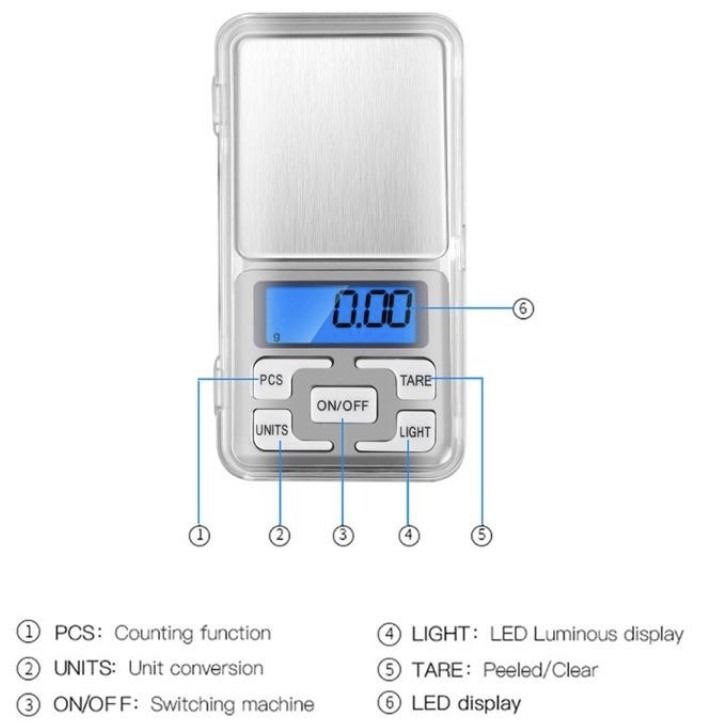 Pocket Size Digital Electronic High Precision 500g/0.01g Weighing Scale ...