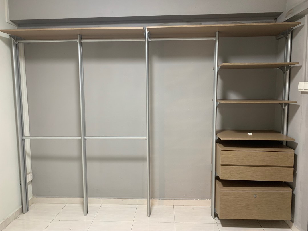Pole System Walk-In Wardrobe, Furniture & Home Living, Furniture ...