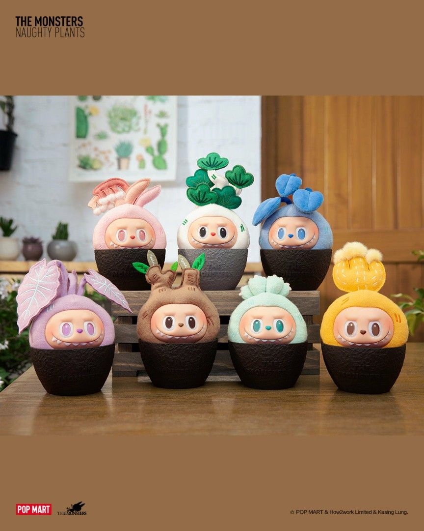 [POPMART] POPMART THE MONSTERD NAUGHTY PLANTS VINYL FACE SERIES FULL ...