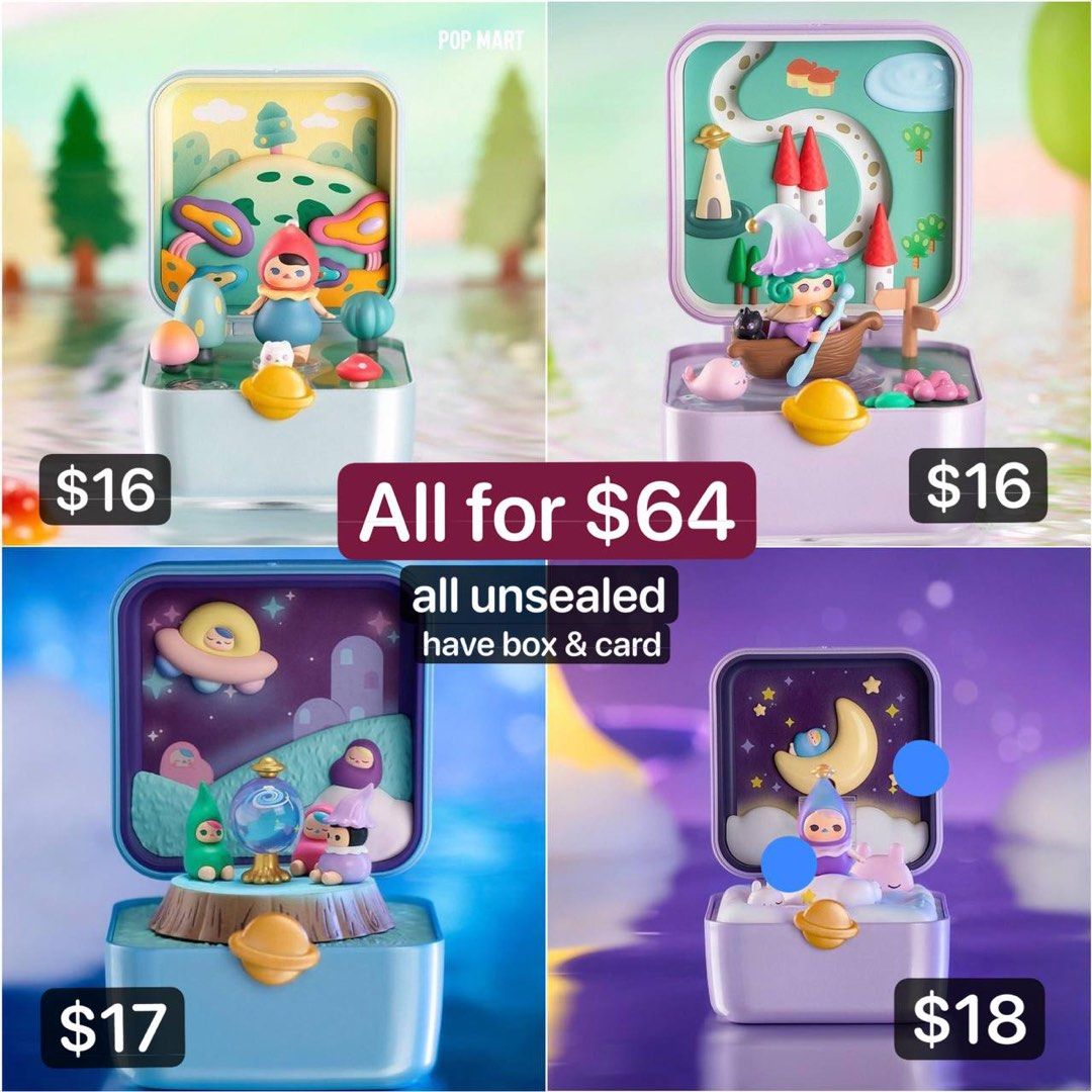 Popmart Pucky pop mart strange planets box mushroom forest land of ...