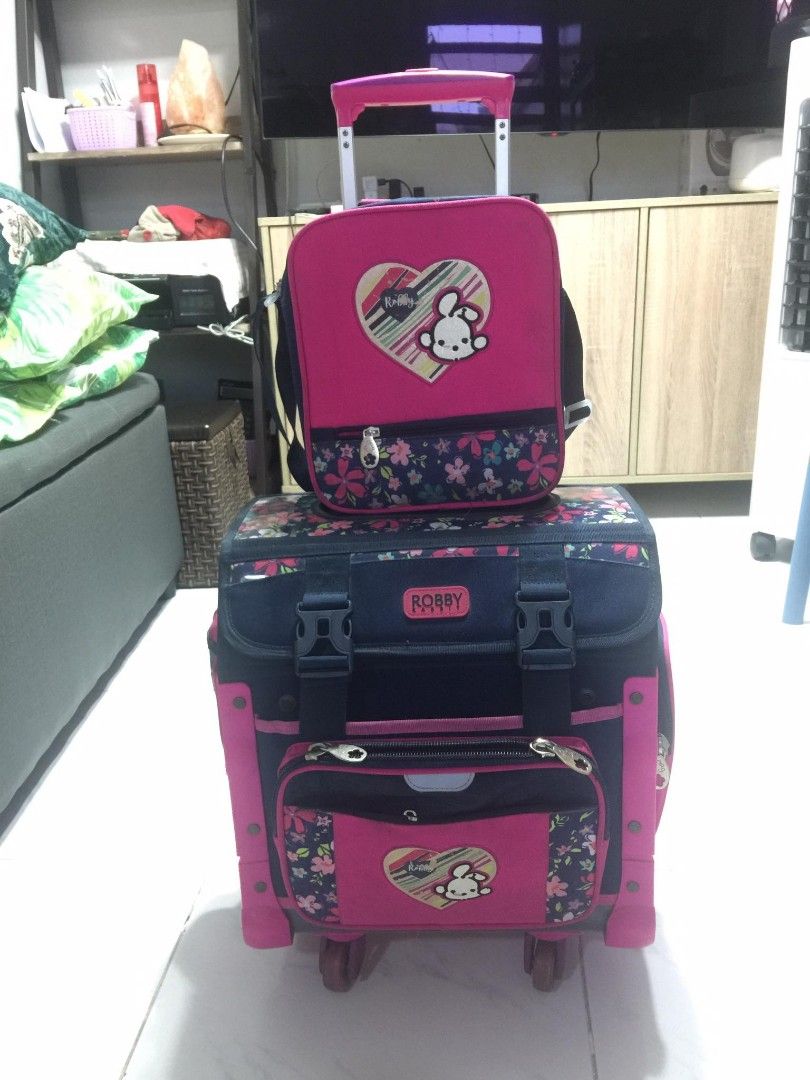 PRE LOVED ROBBY RABBIT TROLLEY BAG, Babies & Kids, Going Out, Other ...