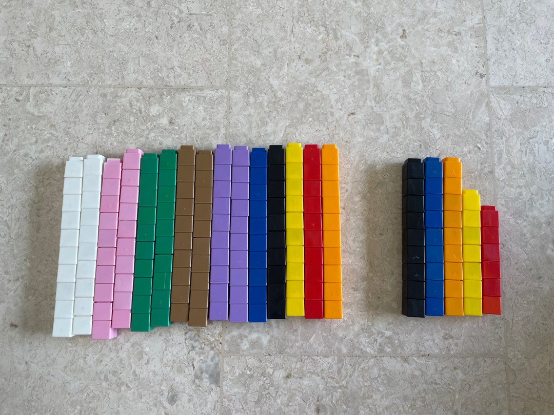 Preloved connecting cubes/blocks for learning counting and fractions ...