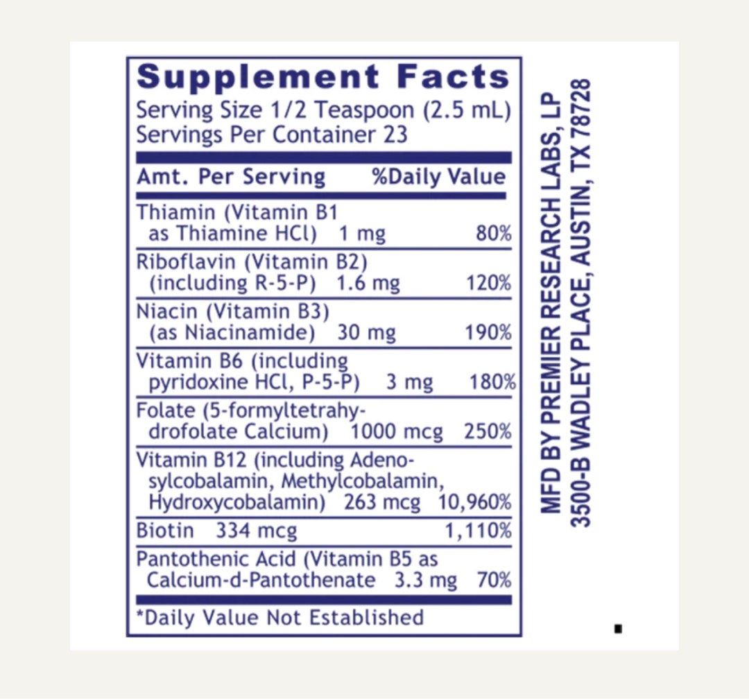 Premier Research Lab Liquid Vit.B Complex, Health & Nutrition, Health ...