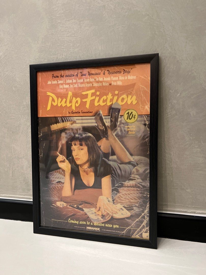 Pulp fiction classic movie poster, Furniture & Home Living, Home Decor ...