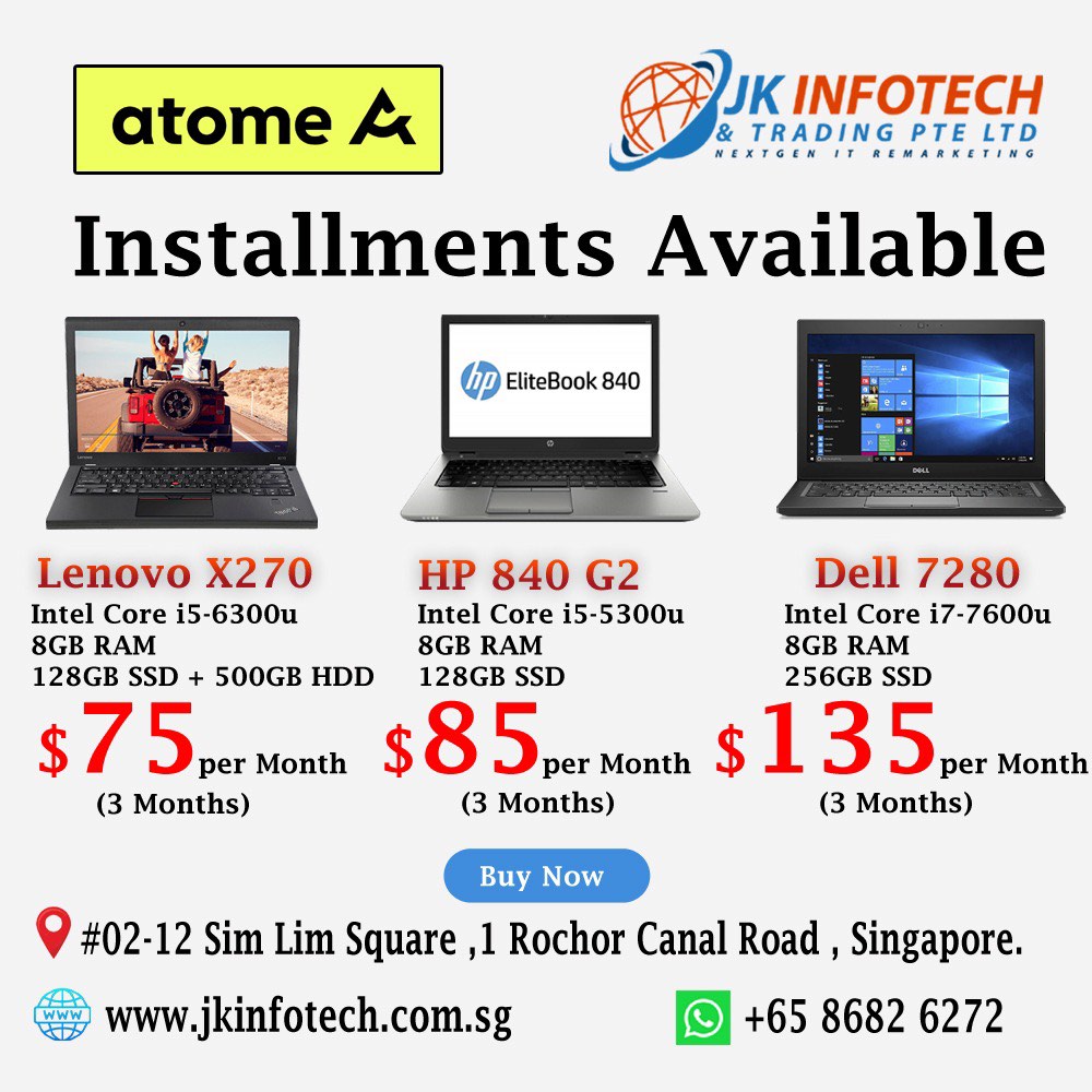 Quality Laptop @3 Months installment plans - Lenovo ThinkPad X270 , HP ...