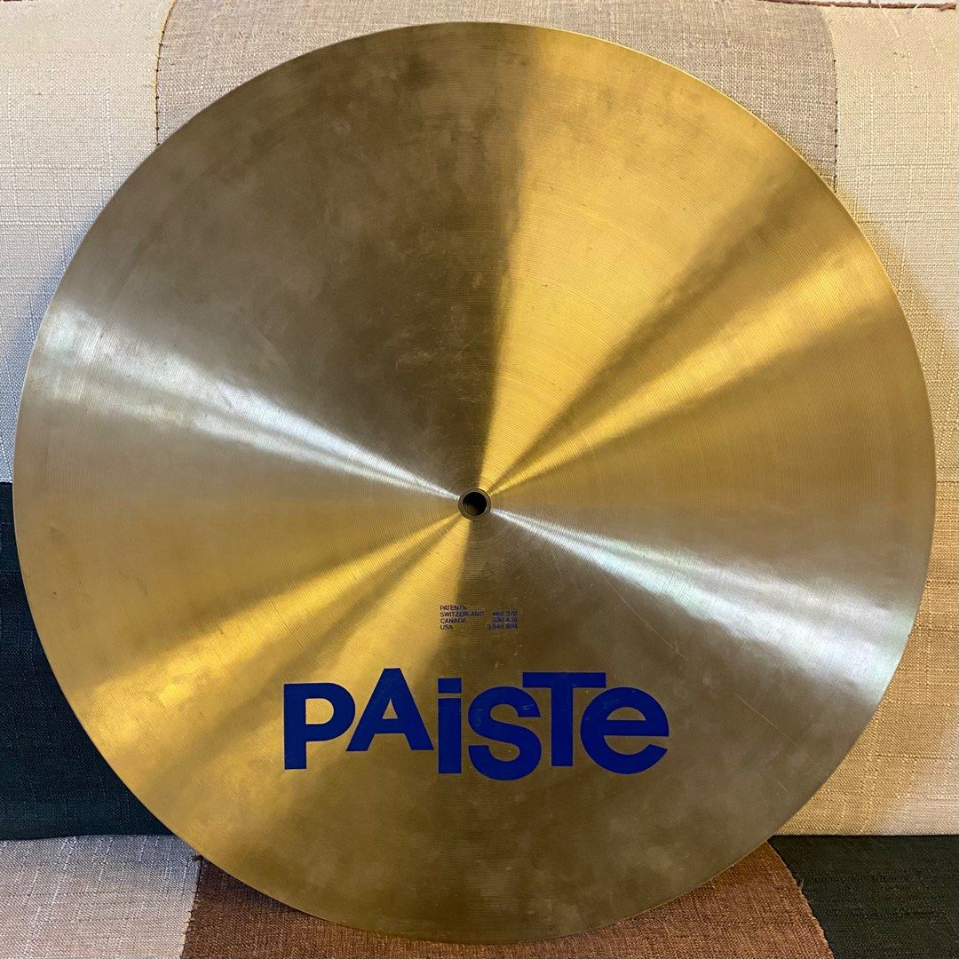 RARE!! From 80s. Blue Label Paiste 18" Formula 602 Medium Flat Ride ...
