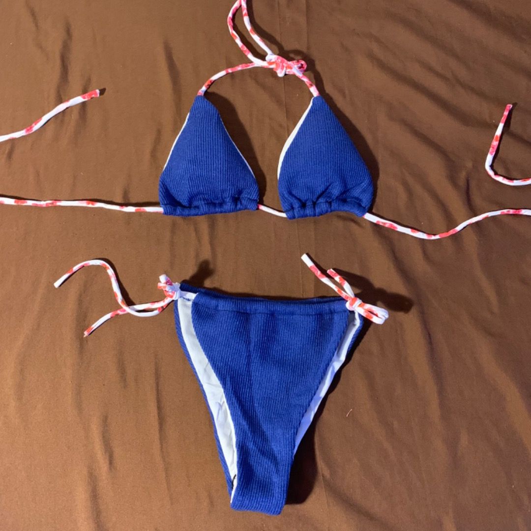 Royal Blue Triangle Bikini on Carousell