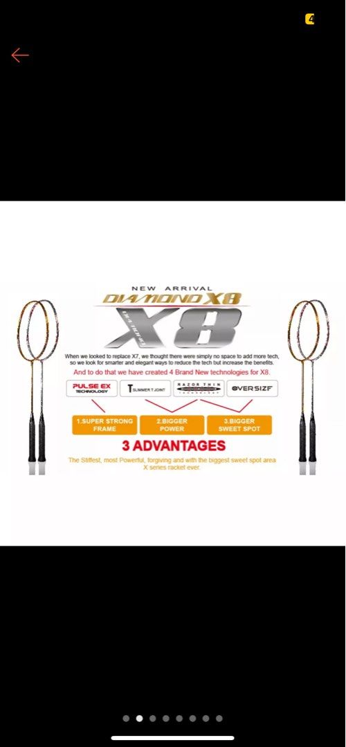 RSL X8 Gold ( Diamond Series ), Sports Equipment, Sports & Games ...