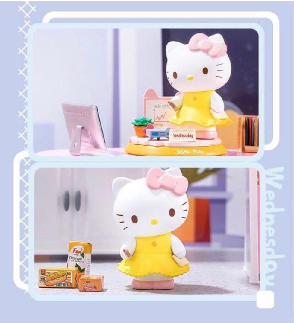 Sanrio Hello Kitty Lovely Week Series Blind Box Figurine - Wednesday ...
